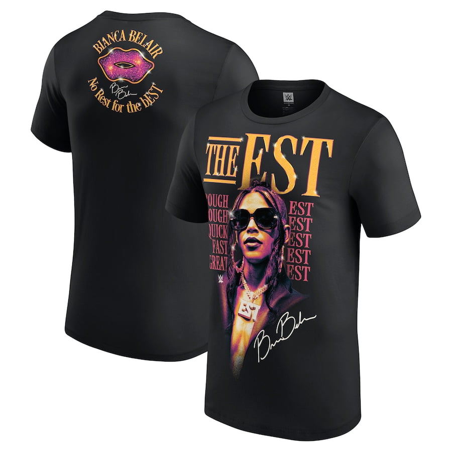 Black Bianca Belair The EST T-Shirt,Black Color,Size M - Walmart.com