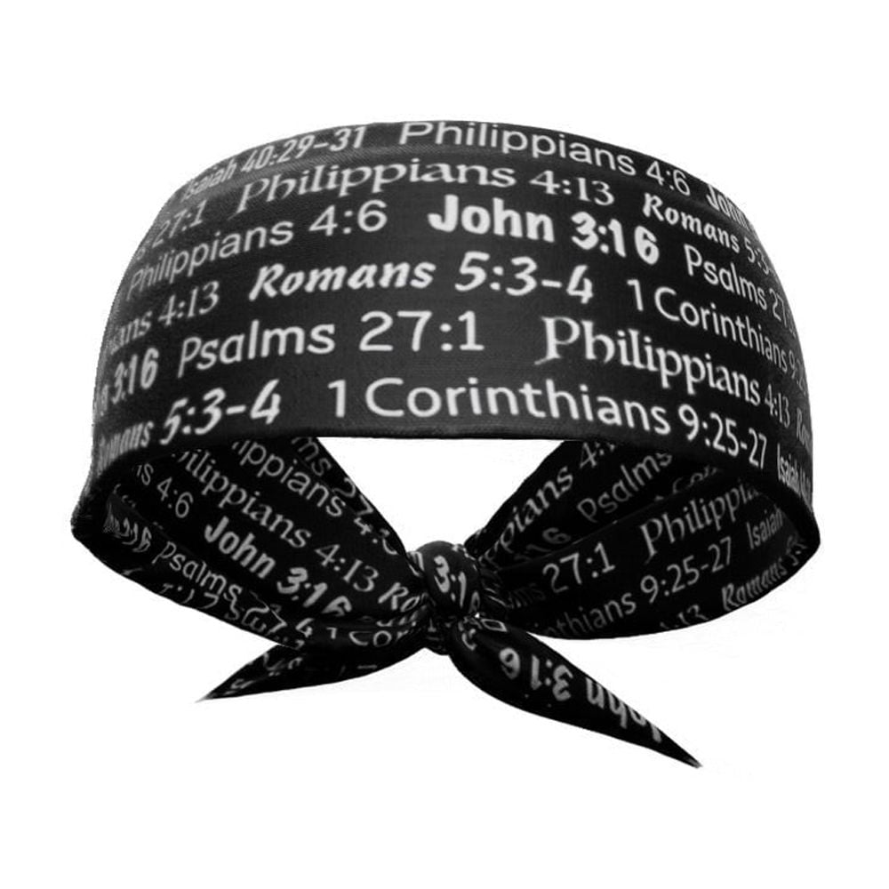 Black Bible Verse Tie Headband - Walmart.com
