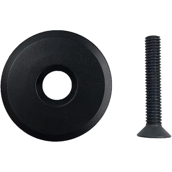 Black Bike Front Fork Stem Top Cap Bike Headset Cap and Screw Bike Top ...