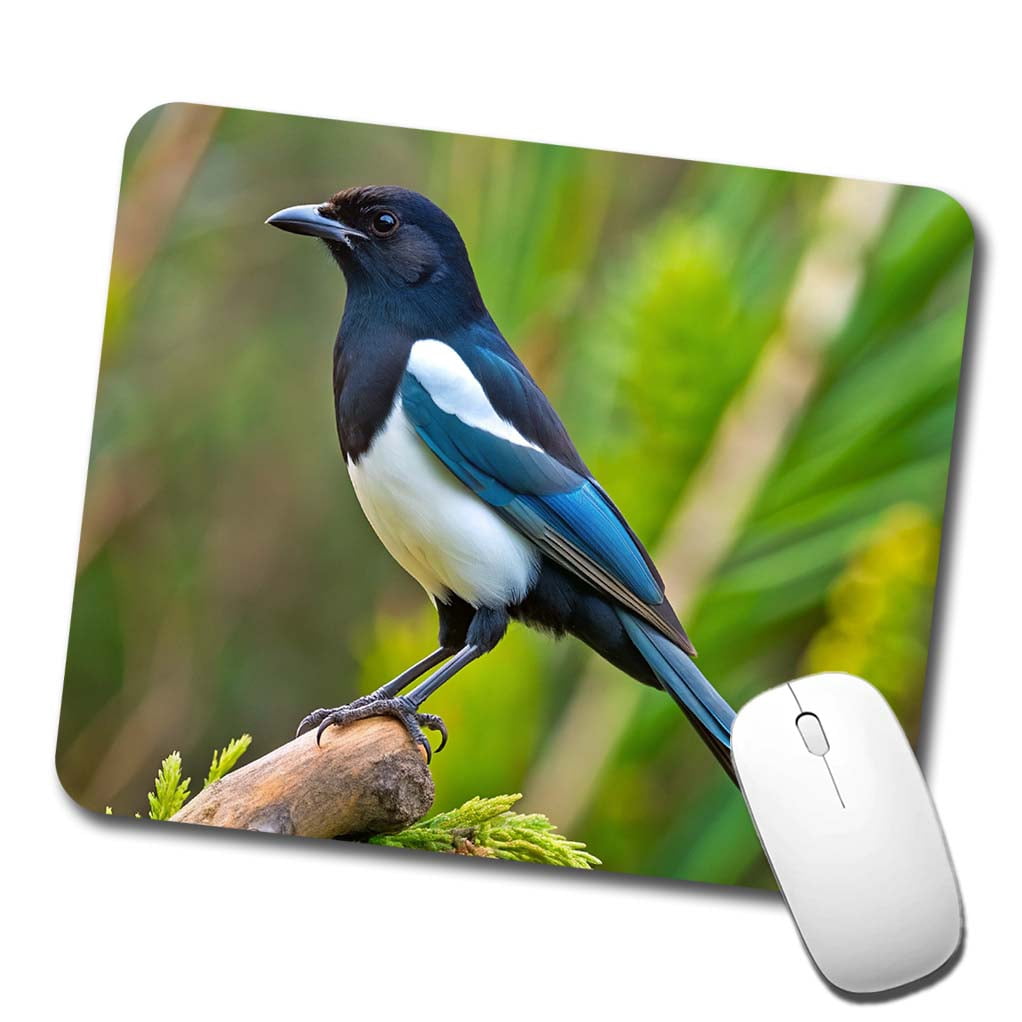 Black Billed Magpie Backyard Bird Mouse Pad Low Profile Gaming Mat ...