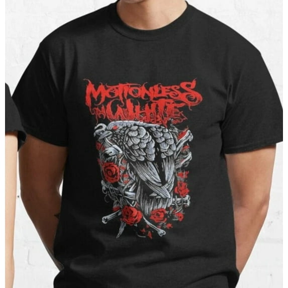 Black Bird Rose Motionless In White Shirt Unisex Merch Gift For Friends ...