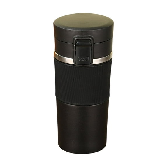 Black Black 304 Stainless Steel Insulated Coffee Cup With One-Touch Lid ...