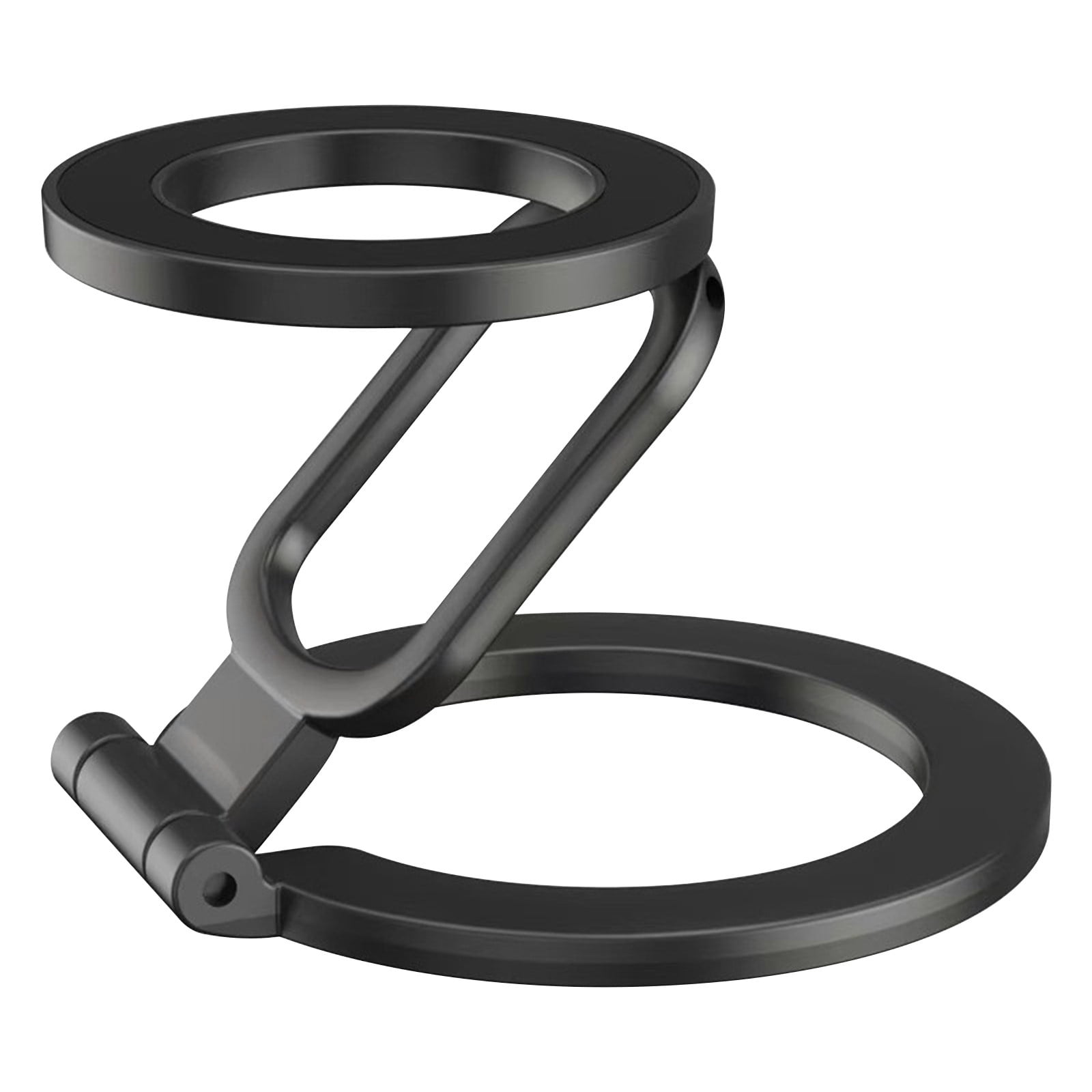 Black Black Double Sided Magnetic Phone Holder With Ring Stand Desktop ...