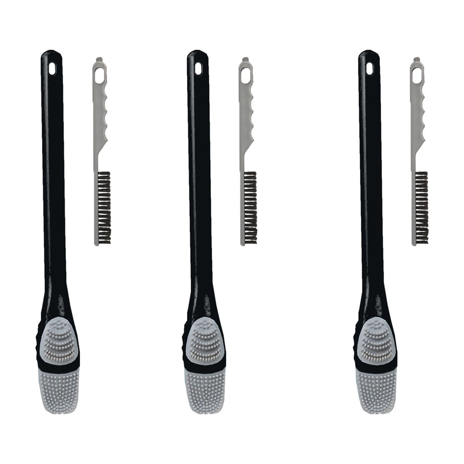 Black Black Dual Head Toilet Cleaning System Drip-Free Base Design ...