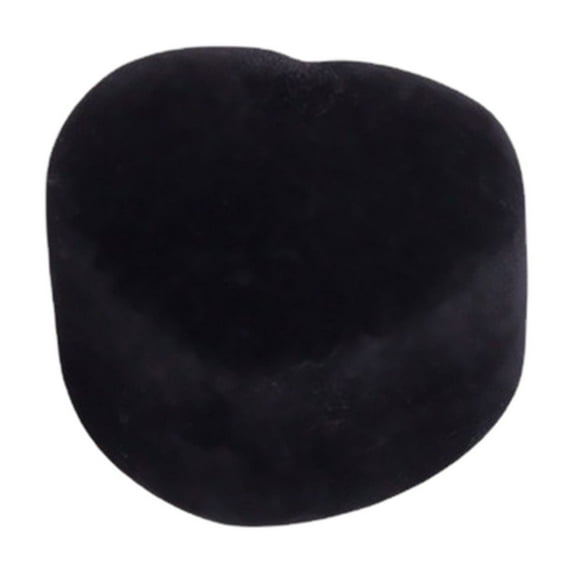 Black Black Flocking Ring Box Heart Shaped Flip Lid Jewelry Proposal ...