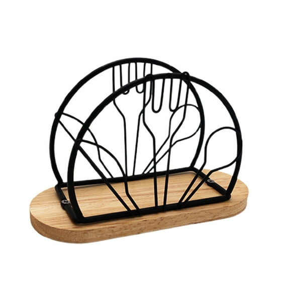 Black Black Metal Paper Towel Holder Simple Modern Design For ...