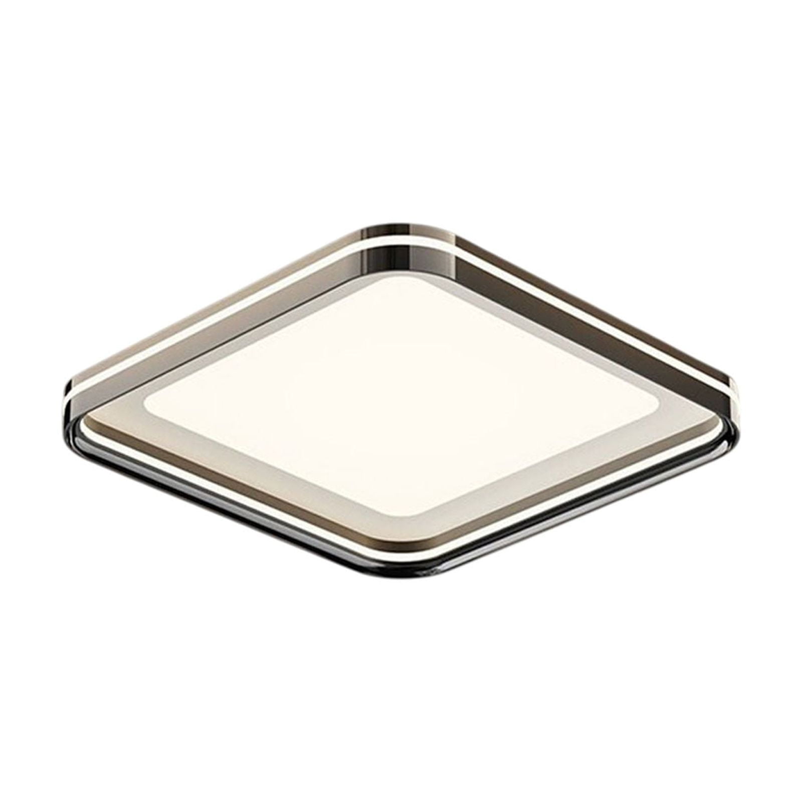 Black Black Square Led Ceiling Light 19.7 Inch 3 Color Changing ...