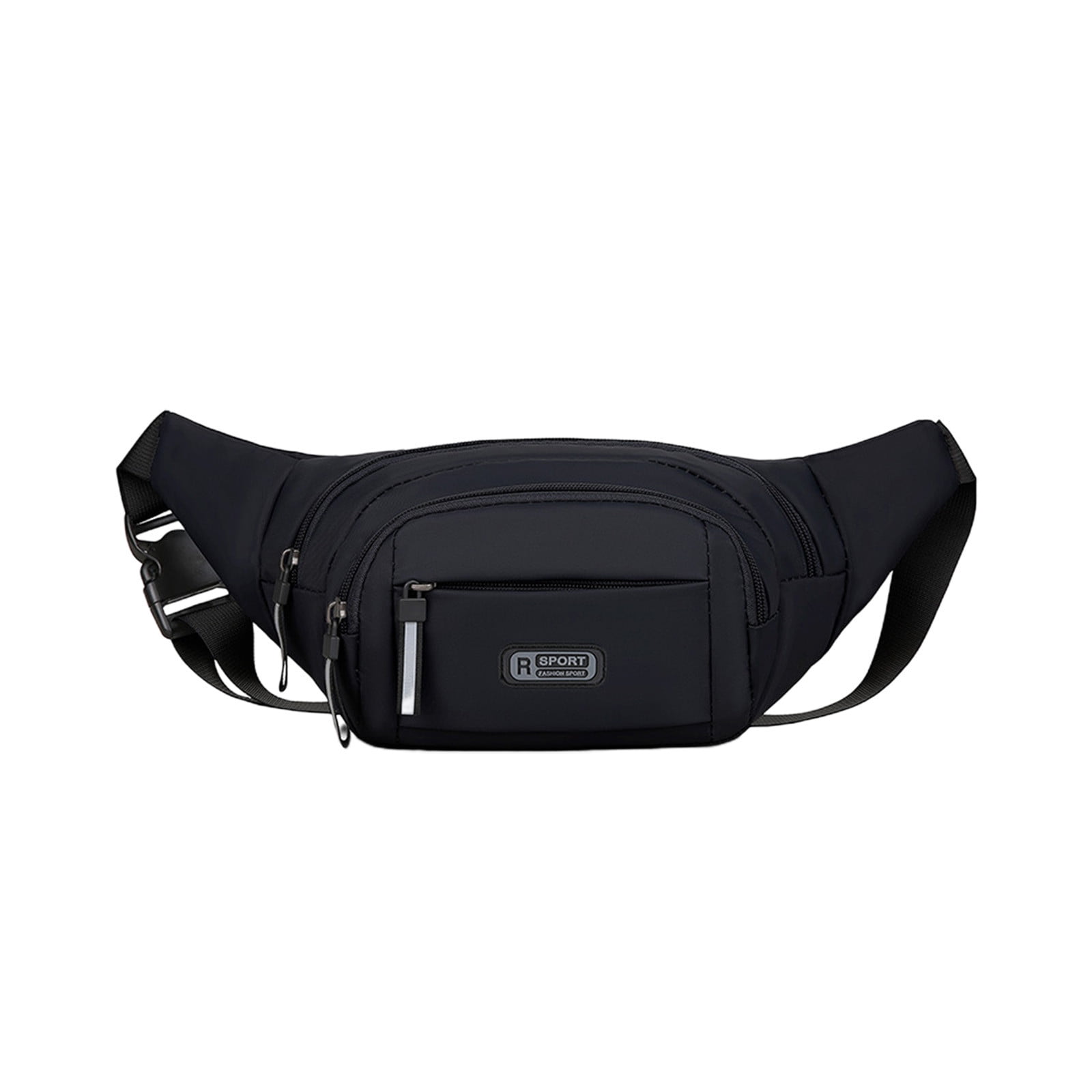 Black Black Waist Bag For Men Women Multifunctional Work With Belt ...