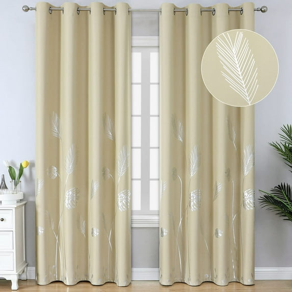 Black Blackout Curtains for Bedroom 84 Inches Long, Room Darkening ...