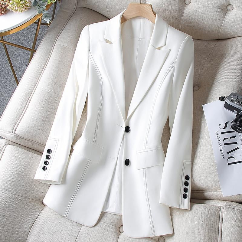 Black Blazers Women's Professional Suit Western-style OL Suits Top ...