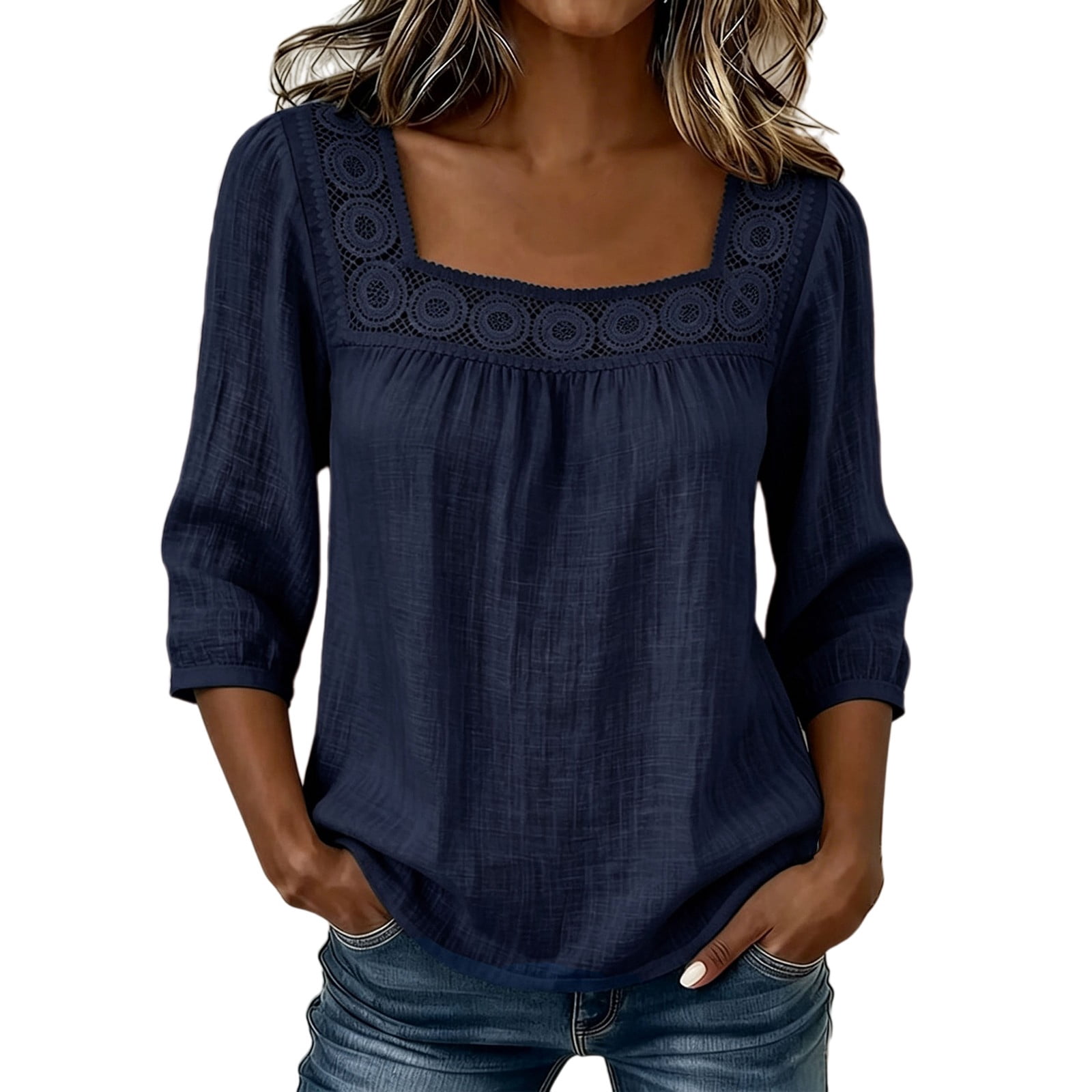 Black Blouse for Women Fashion Cotton Linen Tank Summer 2026 Casual ...