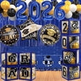 Black and Blue Graduation Decorations Class of 2026 - Graduation ...