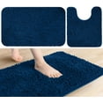 Black/ Blue/Gray/Beige Chenille Bath Mat Rug Shaggy Bathroom Mats ...