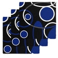 Black Blue Kitchen Dish Towels for Drying Dishes Set of 3, White Circle ...