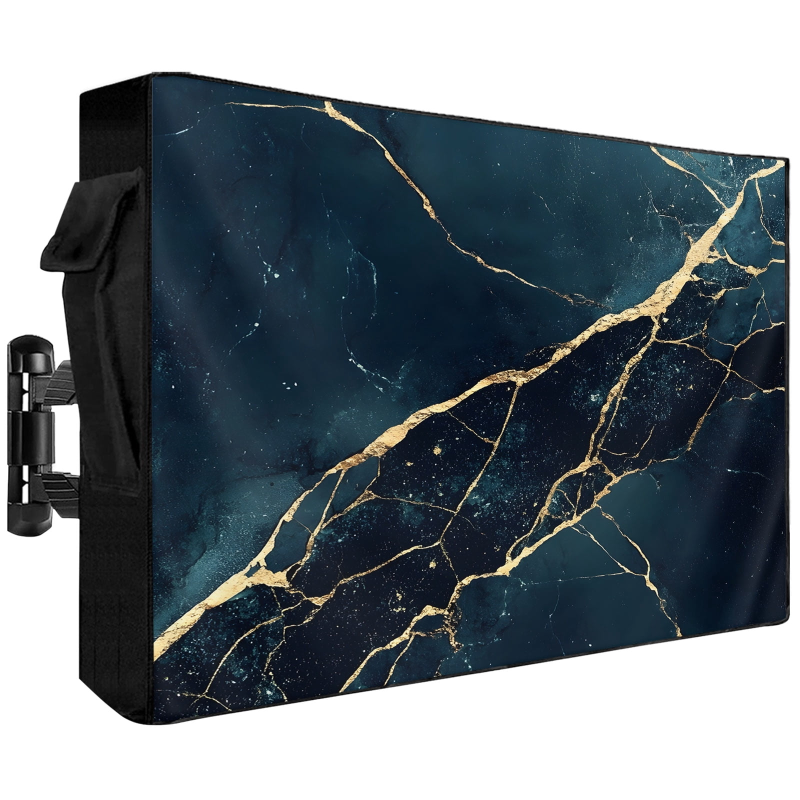 Black Blue Marble Outdoor TV Cover 52 to 55 inch Modern Art Abstract ...