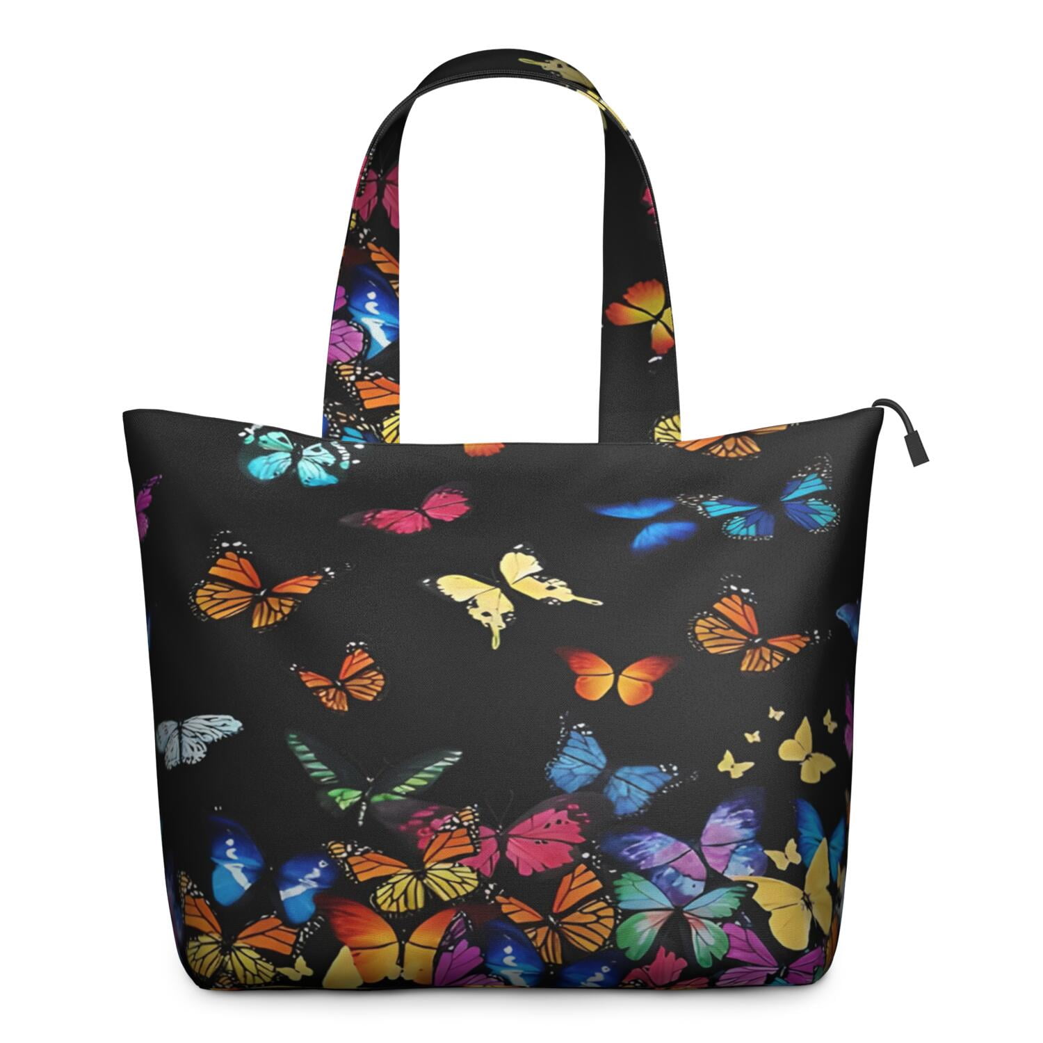Black Blue Orange Butterfly Pattern Travel Tote Bags for Women Carry On ...
