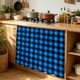 Black Blue Plaid Cabinet Curtains 35''x35'', Country Buffalo Checked ...