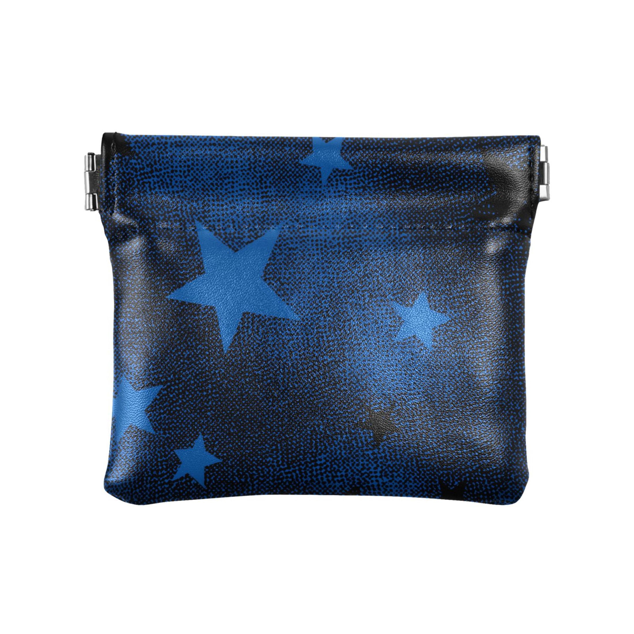 Black Blue Stars on Dark Background Women's Coin Purses Change Pouches ...