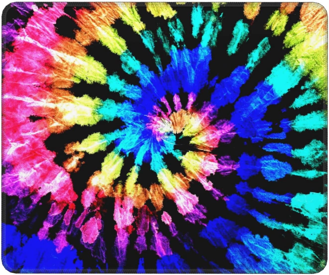 Black Blue Tie Dye Gaming Mouse Pad for Desk, Abstract Art Colorful Tie ...