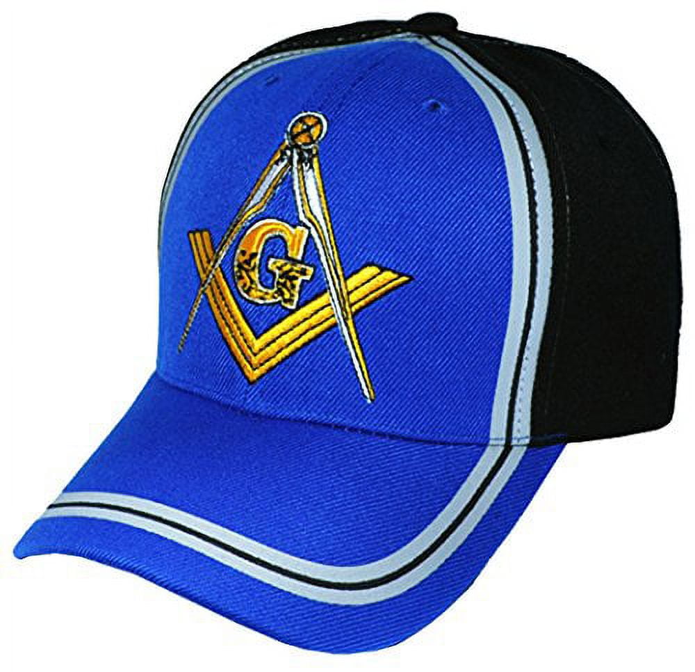 Black Blue and White Mason Cap Freemason Baseball Hat Masons Compass ...