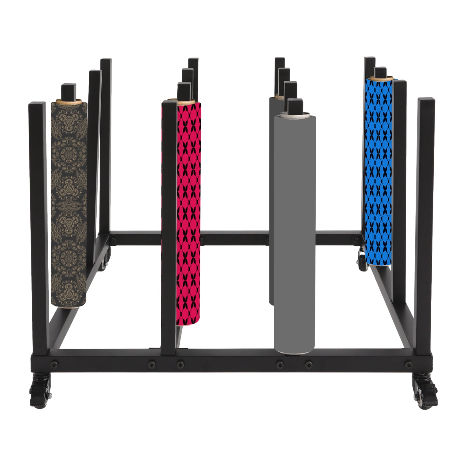 Black Blueprint Storage Rack, 16 Slots Blueprint Holder with 4 Wheels ...