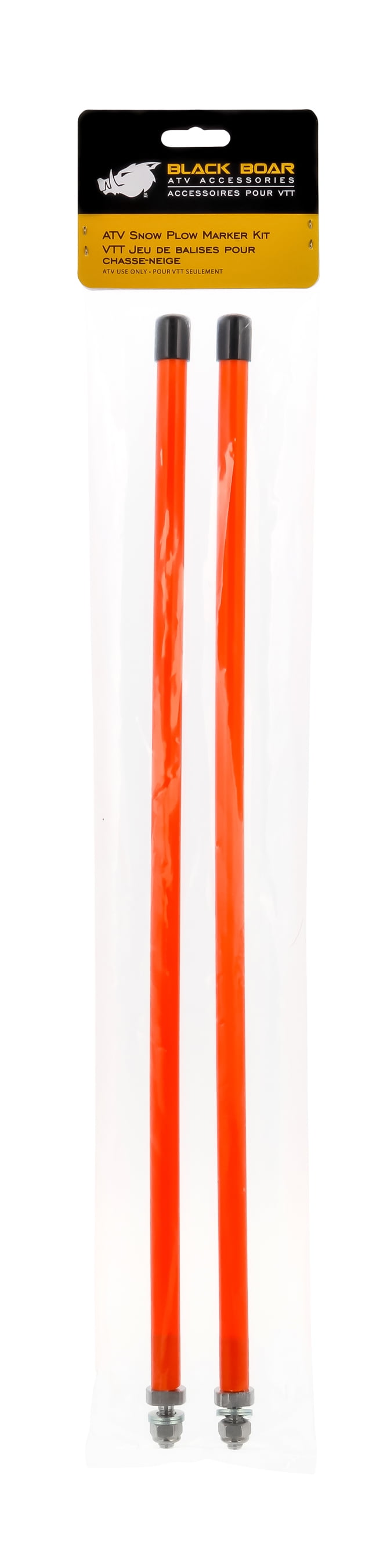Camco Black Boar ATV Snow Plow Marker Kit, Fluorescent Orange, 18 Inch ...