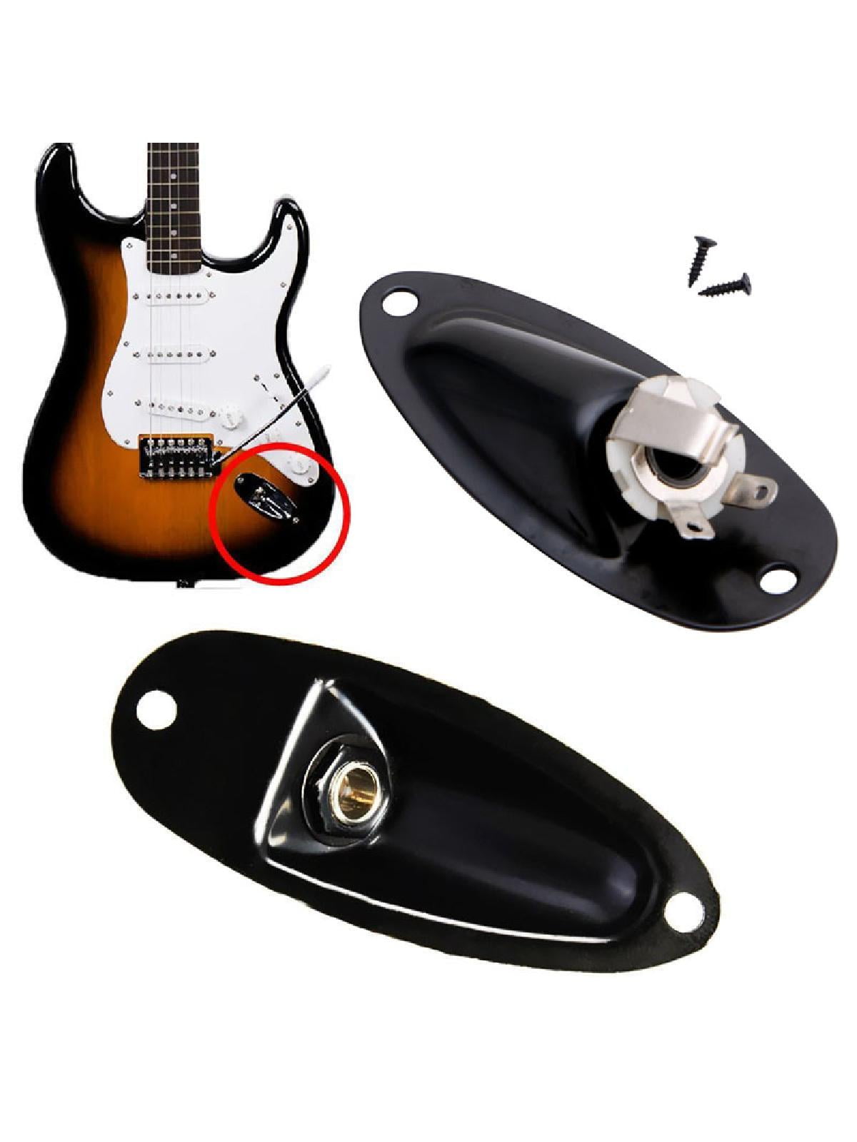 Black Boat Input Output Jack Plate Socket With Screws ForFen-- Guitar - Walmart.com