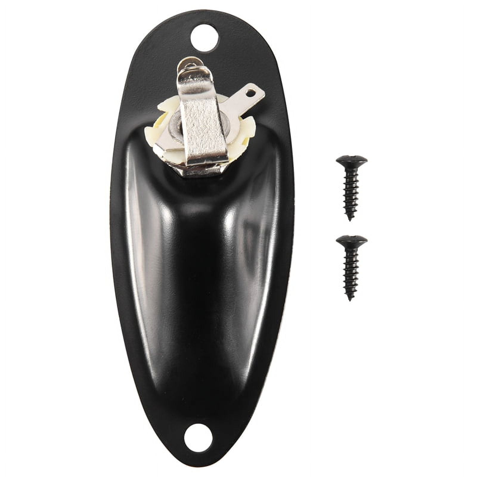 Black Boat Style 1/4inch Guitar Pickup Output Input Jack Plug Socket ...