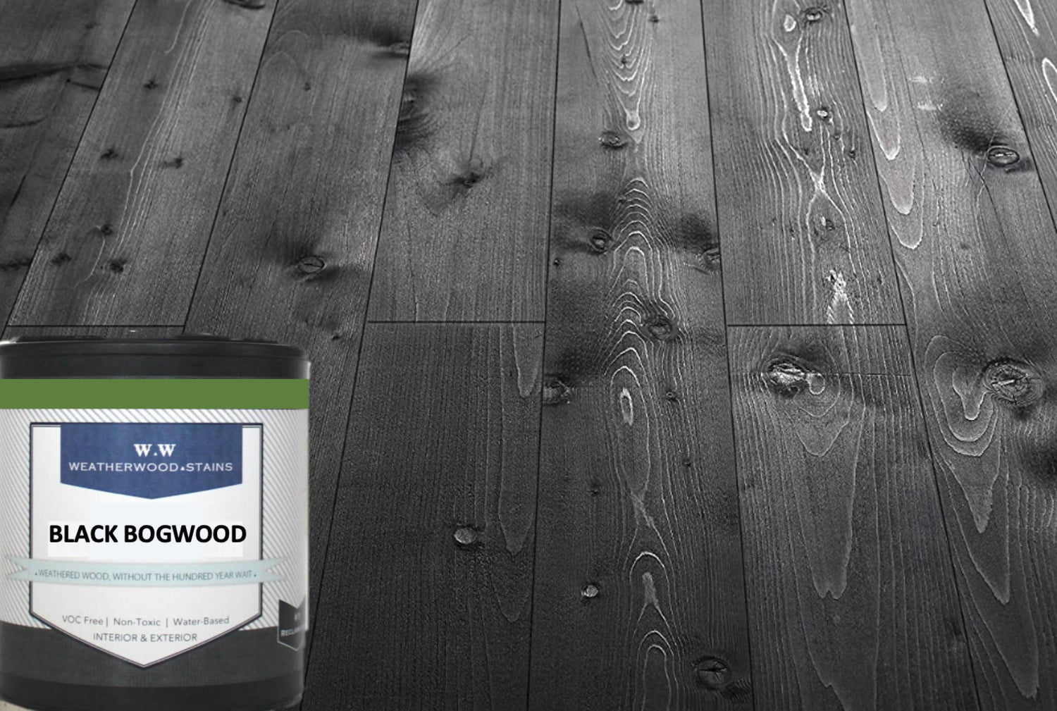 Black Bogwood Interior Transparent Water-Based Reactive Wood Stain, No ...