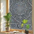 Black Boho Window Privacy Film Rainbow Static Cling Stain Glass Window ...