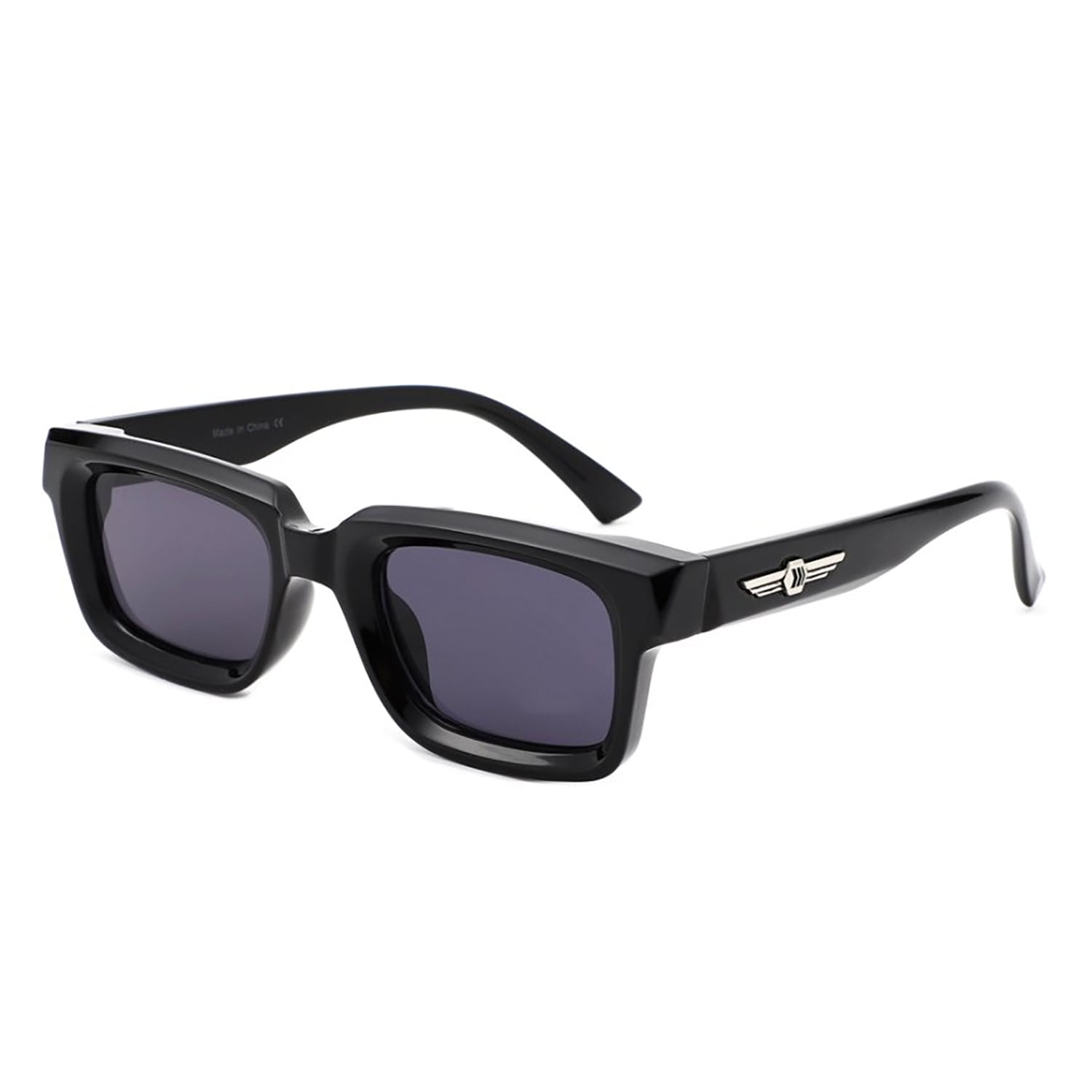 Black Bold Frame Sunglasses - Oversized Design UV Protection Urban ...