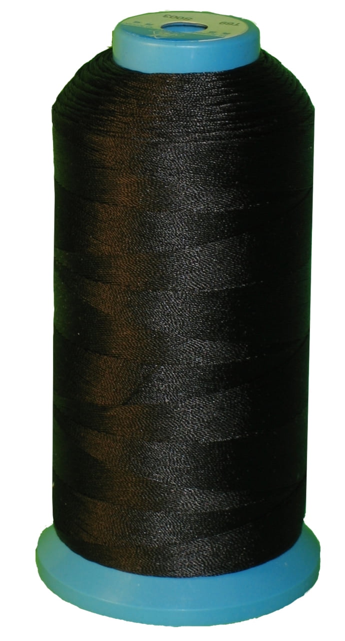 Item4Ever Black Bonded Nylon Sewing Thread, T70 #69, 1500 Yards, Heavy ...