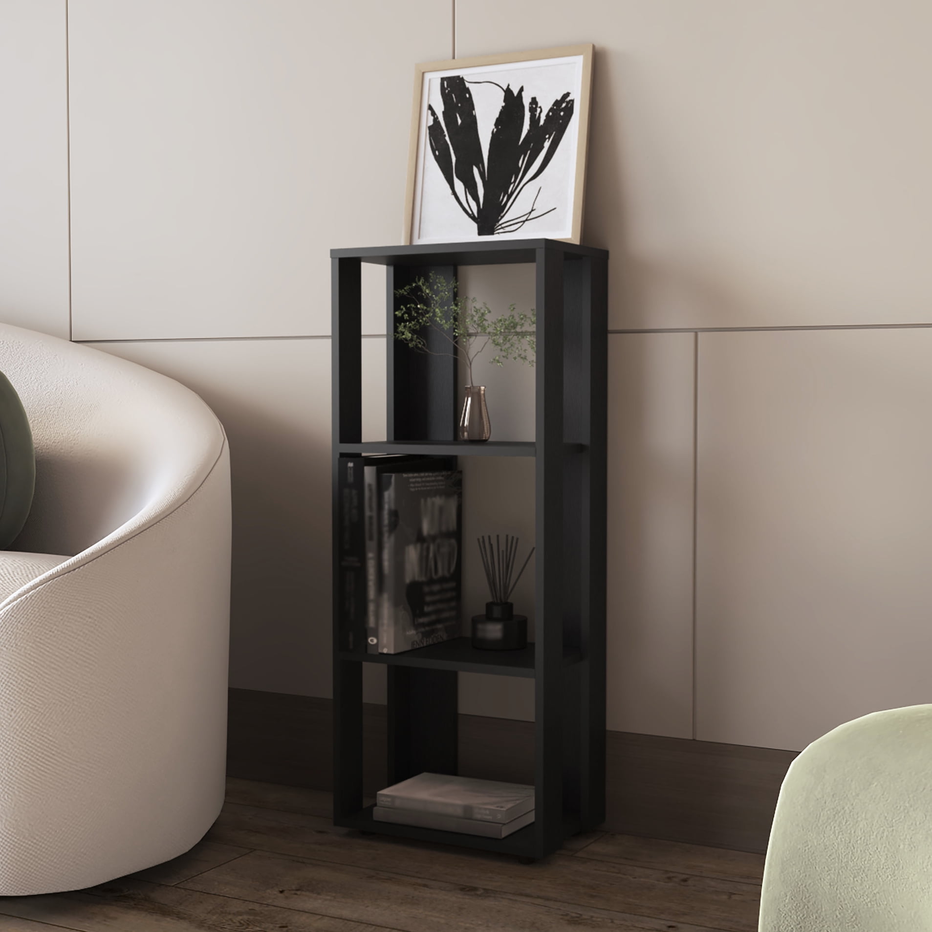 Black Bookcase With Versatile Storage Choices - Tailor To Your Requirements For Display And ...