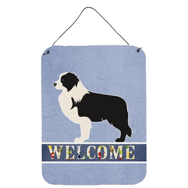 Black Border Collie Welcome Wall or Door Hanging Prints - Walmart.com