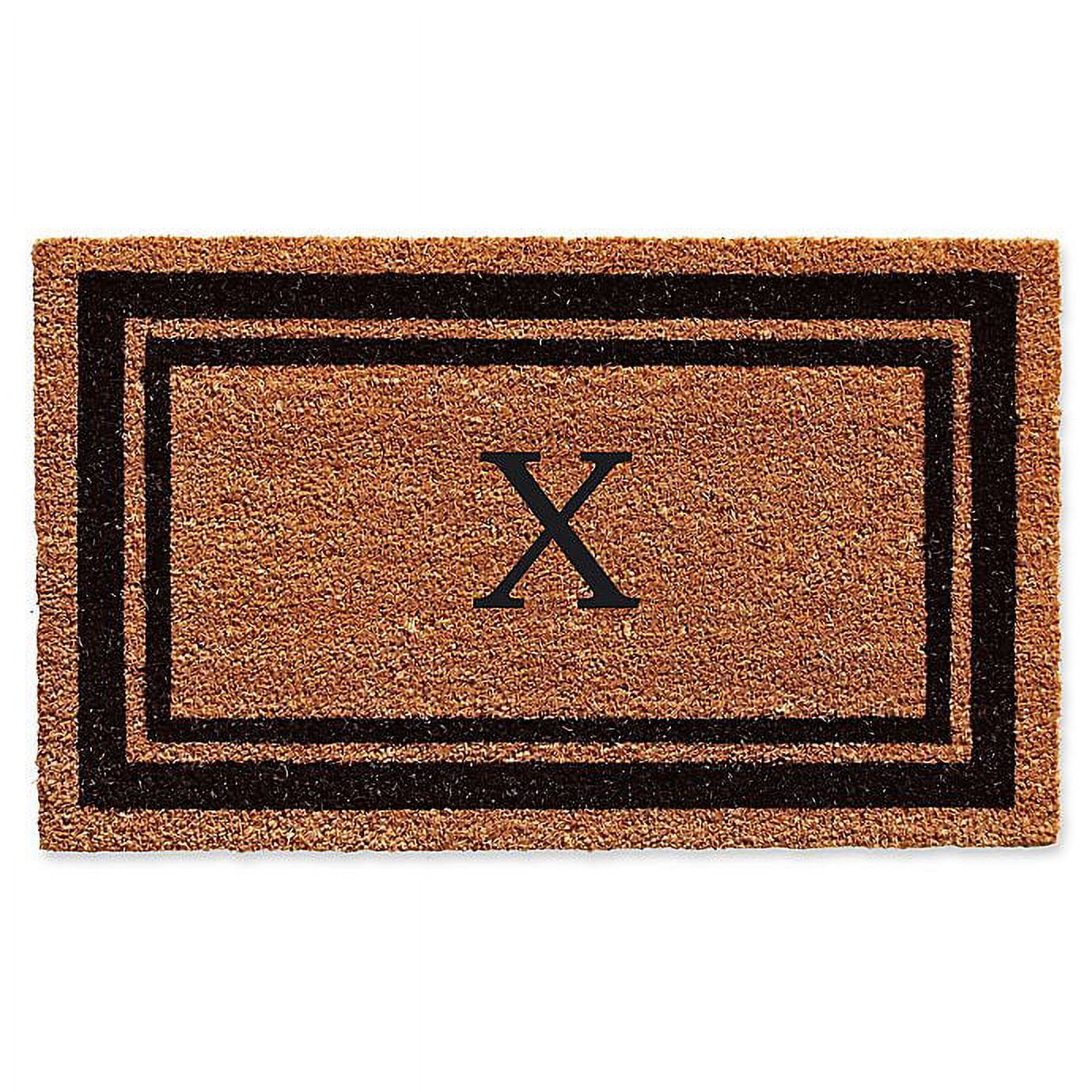 Black Border Monogram Doormat (Letter X) - Walmart.com