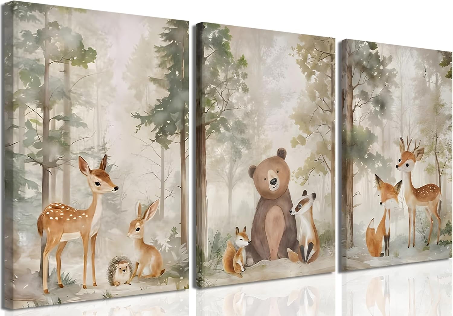 Black Botanical Canvas Wall Art Set of 3 Vintage Floral Art Moody Flower Wall Decor Dark ...