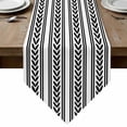 Black Botanical Table Runner Linen Burlap Table Runner 90 Inches Long ...