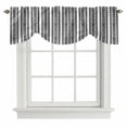 Black Botanical Tie Up Valance Curtain for Kitchen Living Room Bedroom ...