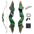 Black Bow 60" Archery Left Hand Recurve Bow 20-60LBS Archery Set Adult ...