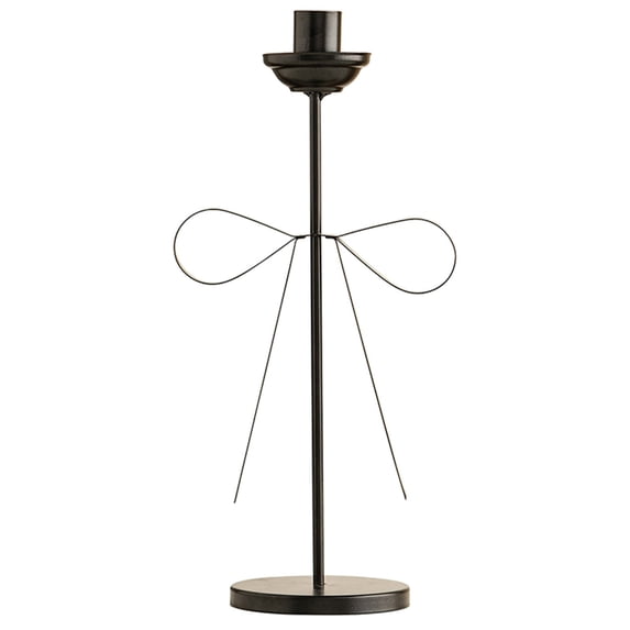 Black Bow Metal Candle Holder Modern Curved Candle Stand Dining Table ...