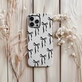 Black Bow Minimal Aesthetic Ribbon Design Phone Case for iPhone 11 12 ...