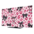 Black Bow Pink Leopard TV Cover for 43 Inch Screen, Stretch Fabric ...