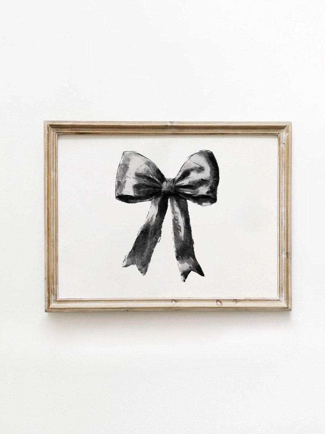 Black Bow Poster Preppy Horizontal Bow Cute Dorm Art, Unframed Paper ...