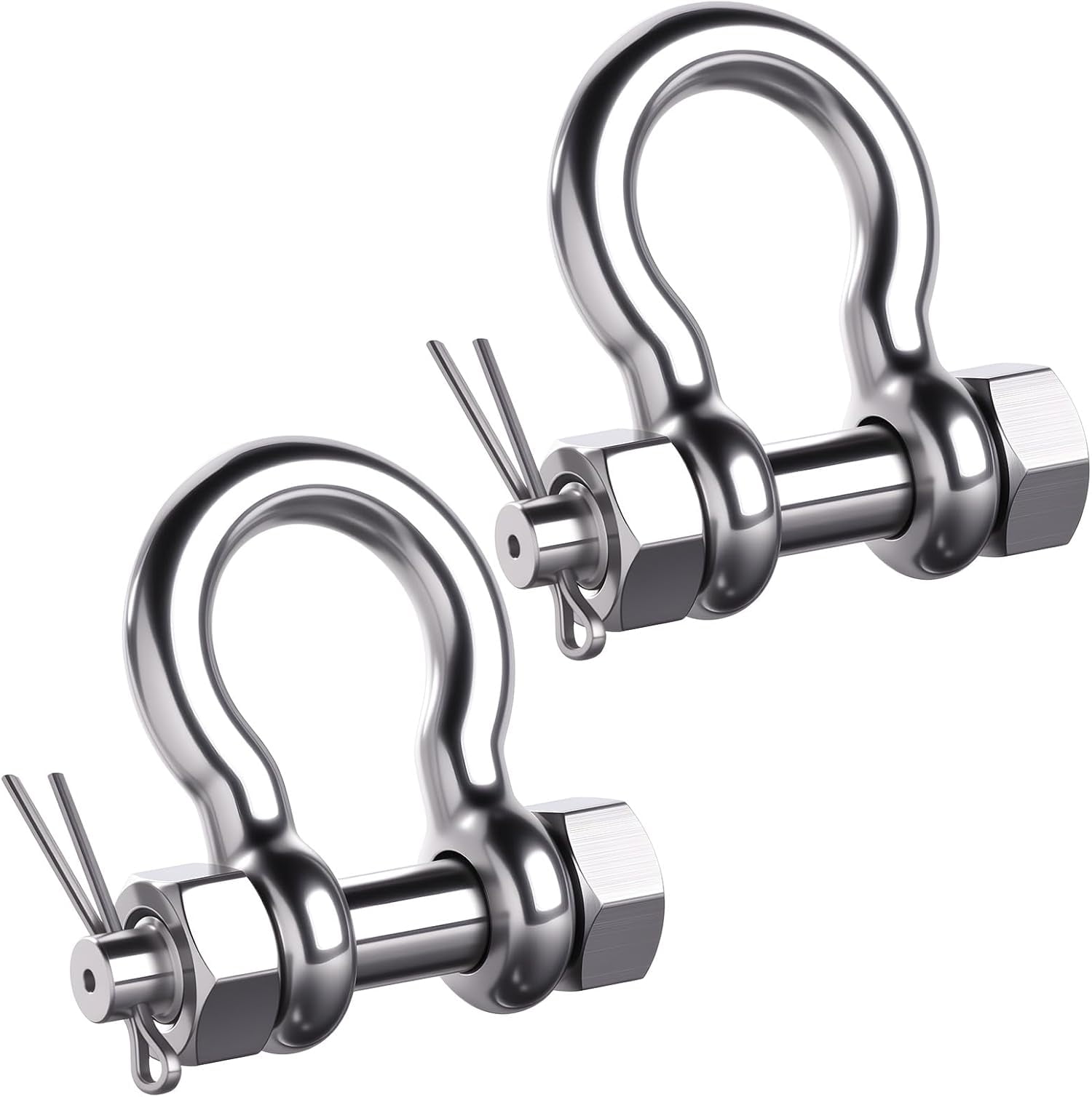Black Bow Shackle, 316 Stainless Marine Grade Anchor Shackle with ...