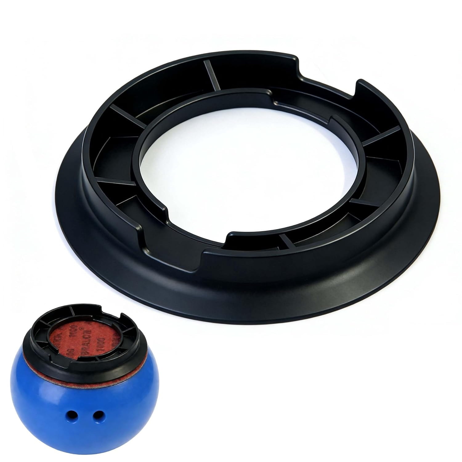 Black Bowling Ball Holder with Sanding Pad - Universal Stand (5.91in ...
