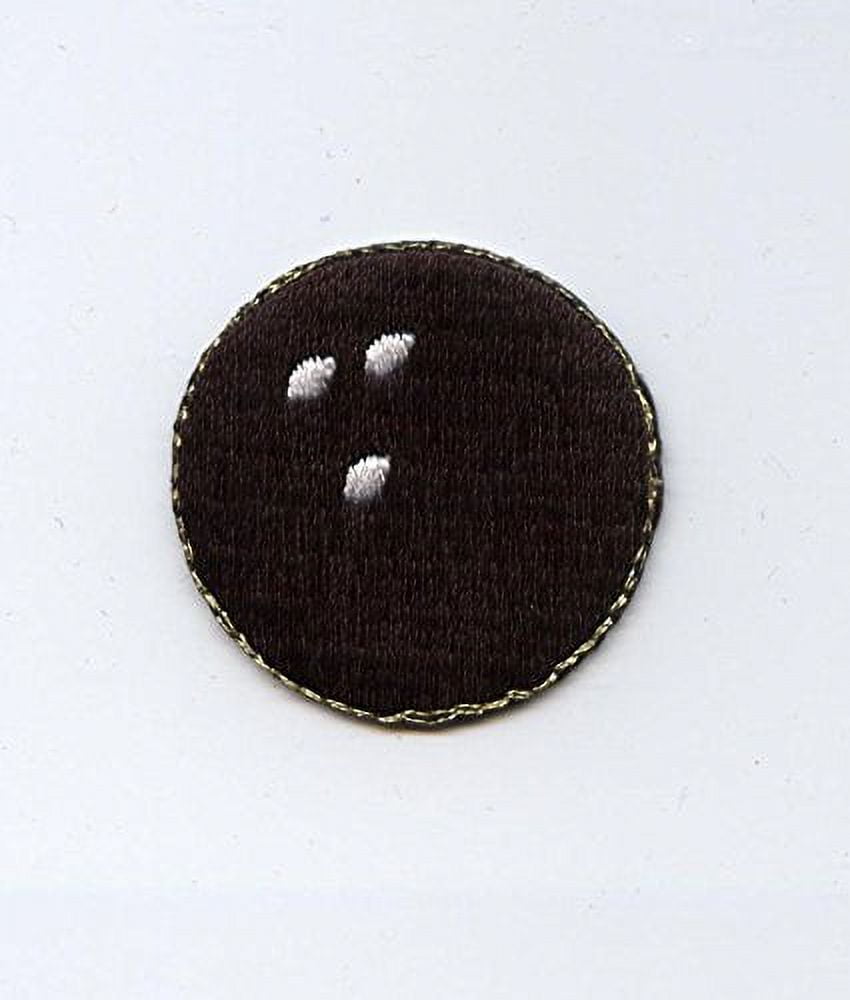 Black Bowling Ball - Iron on Applique/Embroidered Patch - Walmart.com