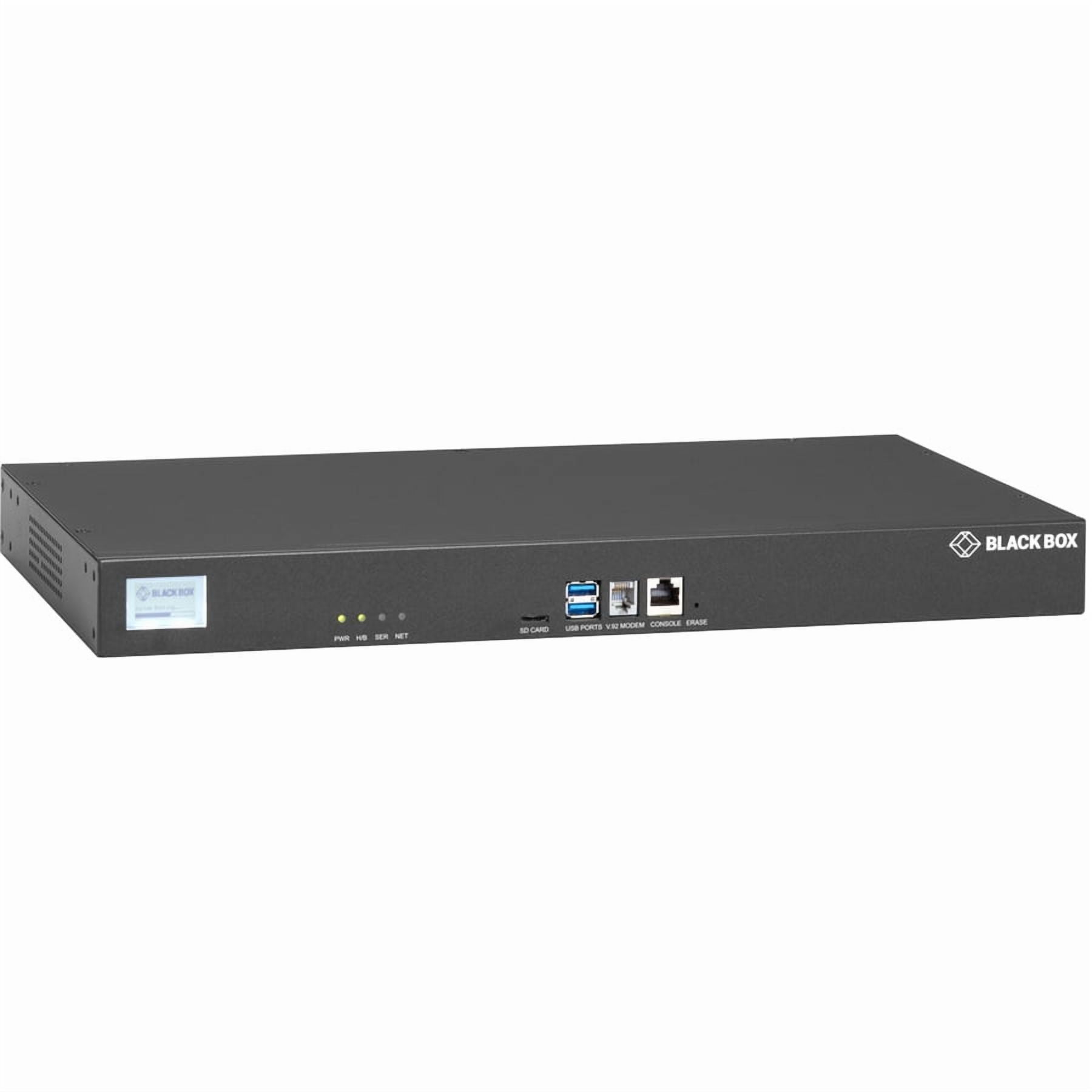Black Box LES1700 Series Console Server, POTS Modem, Dual 10/100/1000 ...