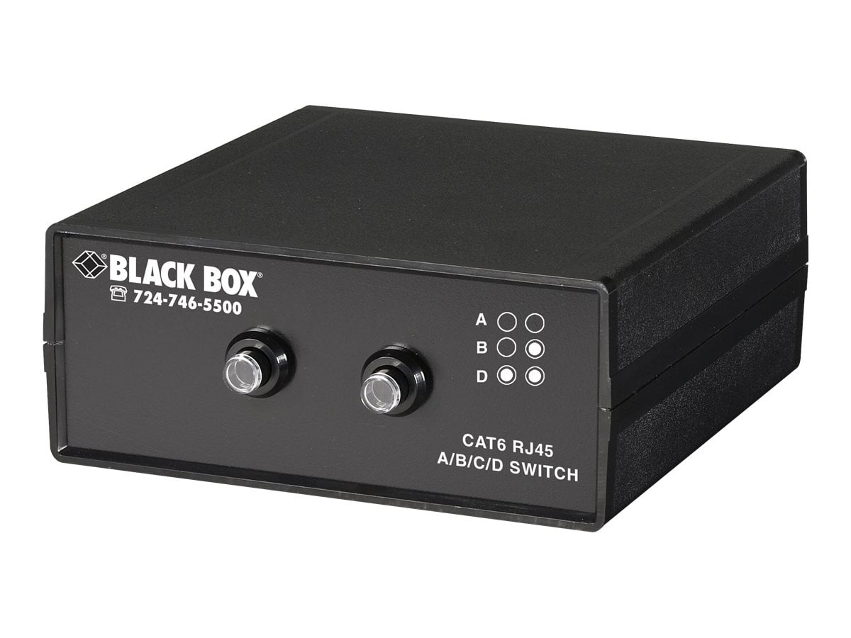 Black Box 3-to-1 CAT6 10-GbE Manual Switch ABCD - Walmart Business Supplies