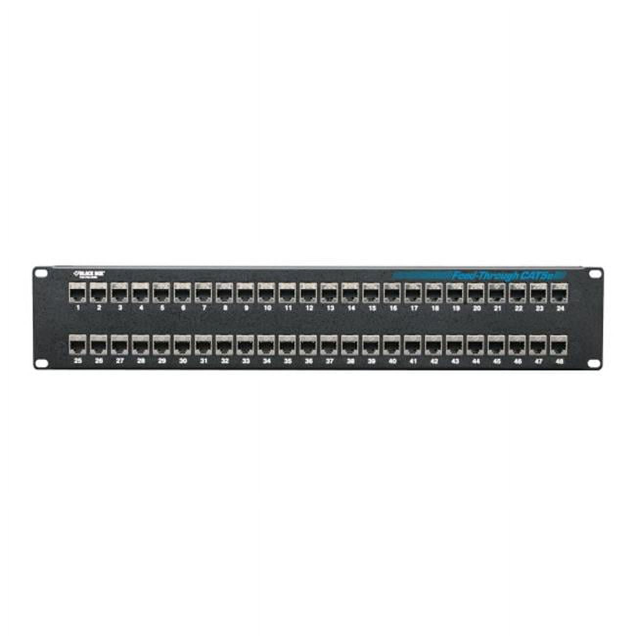 Black Box CAT5e Feed-Through Patch Panel, 2U, Shielded, 48-Port ...