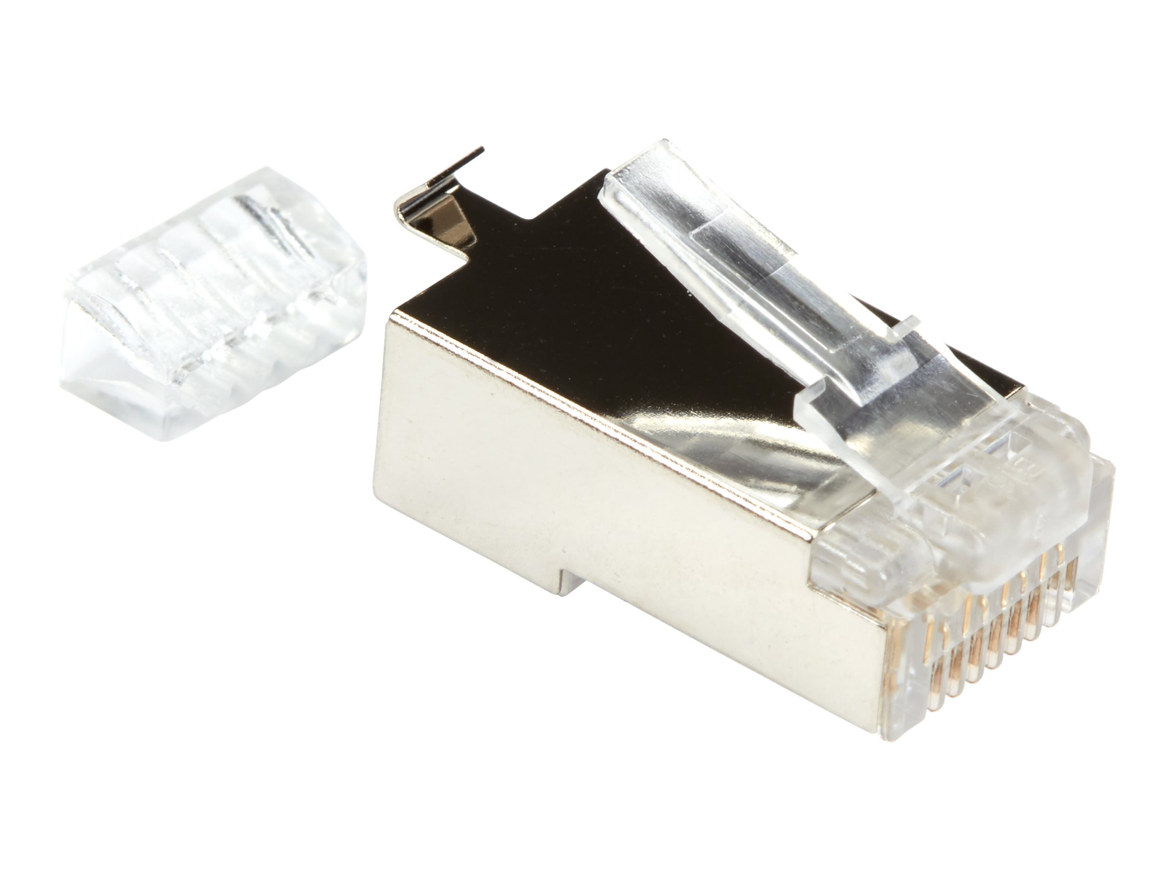 Black Box CAT6 Modular Plug for 23-AWG Wire - Shielded, RJ45 - Pack of ...